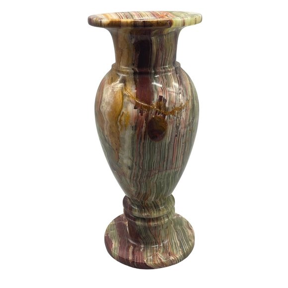 unknown | Accents | Vintage Marble Vase Green Brown 175x5 Made In ...